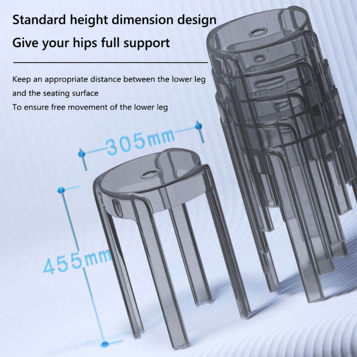 PINOYEBUY Round Pastel Color Plastic Stool Chair Stackable Indoor Chair ...