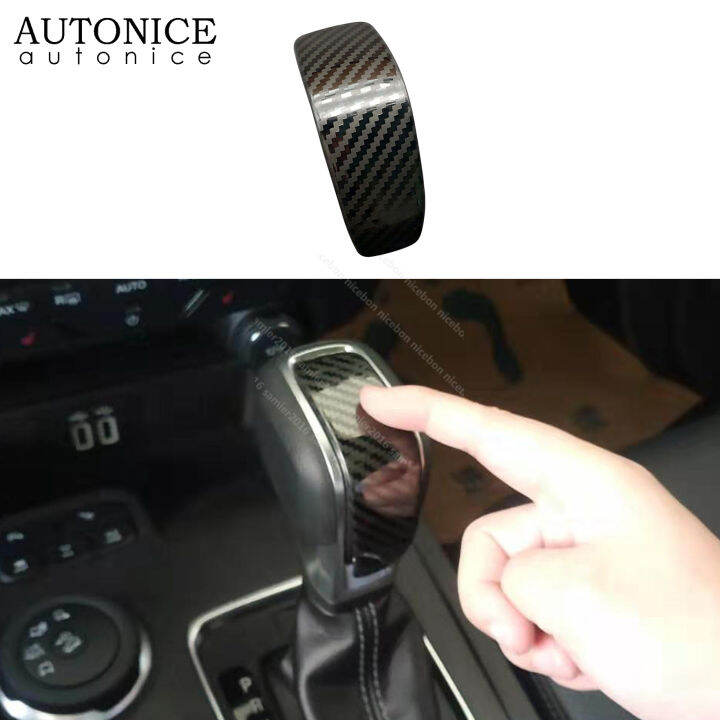 Carbon Fiber Color Interior Gear Shift Knob Decorator Cover for Ford ...