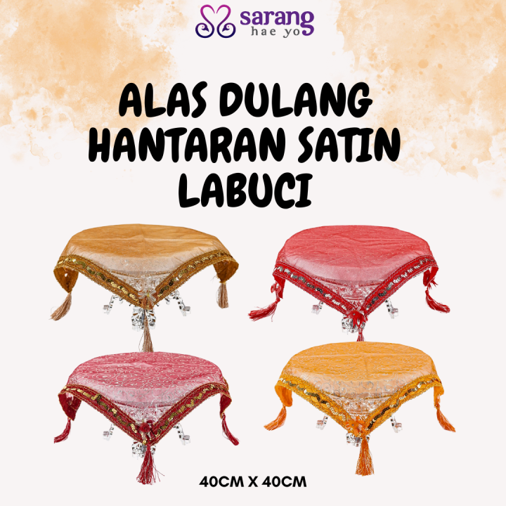 ⚡️READY STOCK⚡️ 40*40CM Alas Dulang Hantaran Satin Labuci Alas Dulang ...