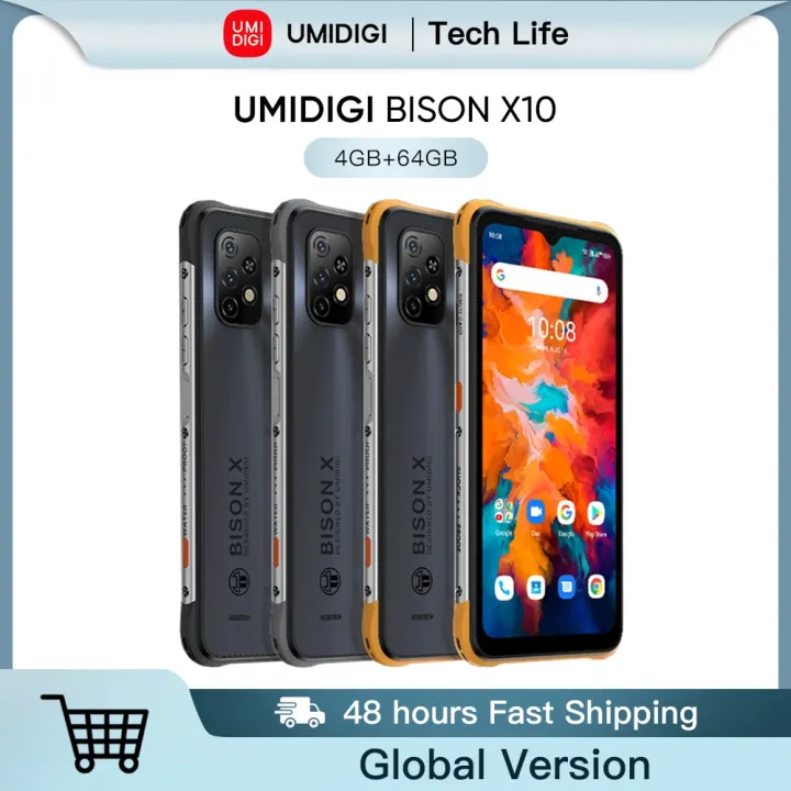 Original And New Global Version UMIDIGI BISON X10 Rugged Smartphone IP68&IP69K 64GB NFC 20MP ...