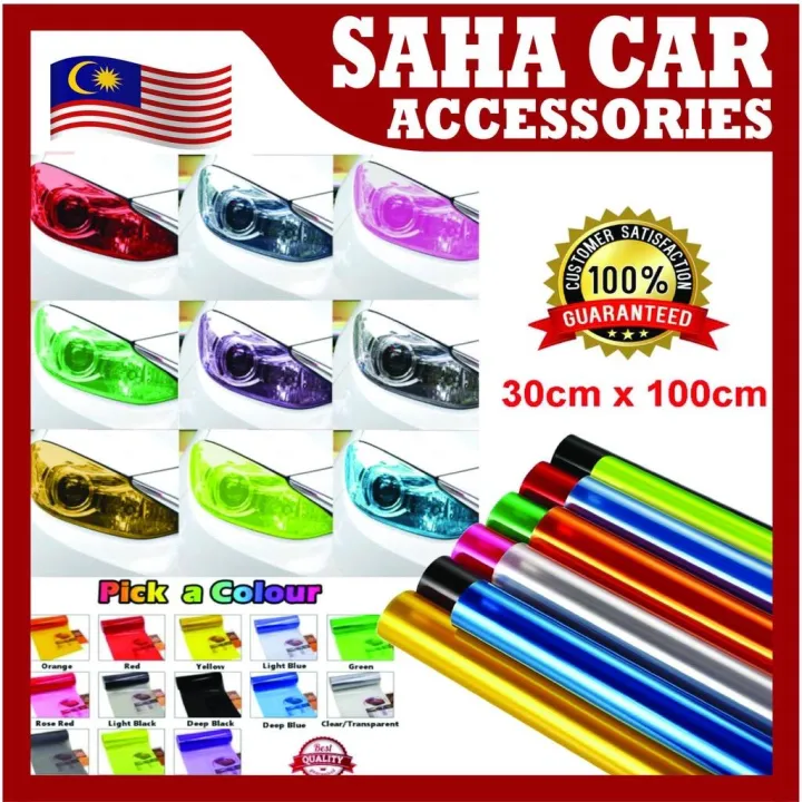 Car Headlamp Protector Film Sticker Tinted Tinted Lampu Kereta Persona ...