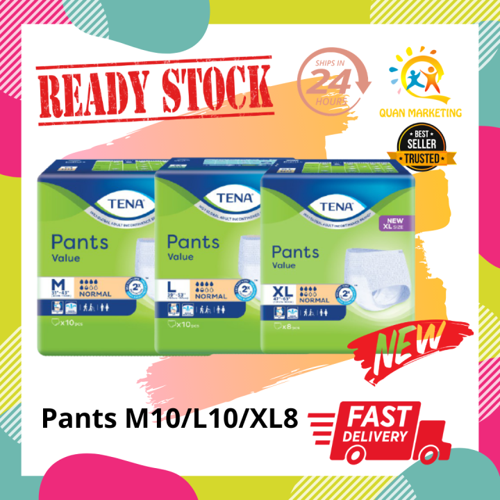 TENA Pants Value Adult Diaper M10 / L10 / XL8 (1 pack) / Adults Diapers / Fast Delivery | Lazada