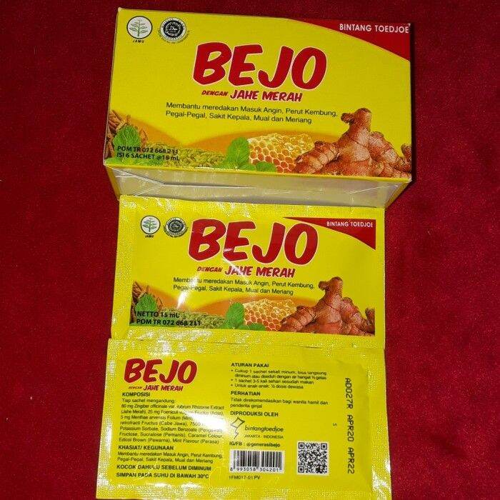 bejo jahe merah isi 12 sachet - Mengobati masuk angin | Lazada Indonesia