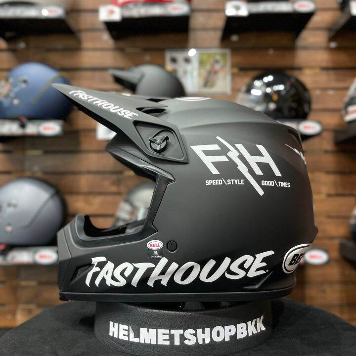 หมวกกันน็อควิบาก BELL MX-9 MIPS FASTHOUSE PROSPECT MATTE BLACK/WHITE ...
