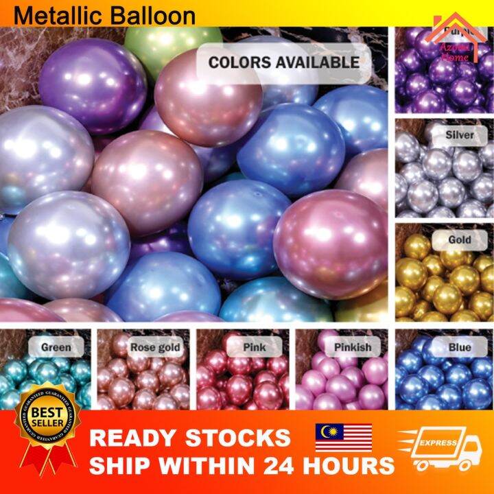 Metallic Balloon 12 Inch Thick Quality 告白气球 Metalic Color Shining ...