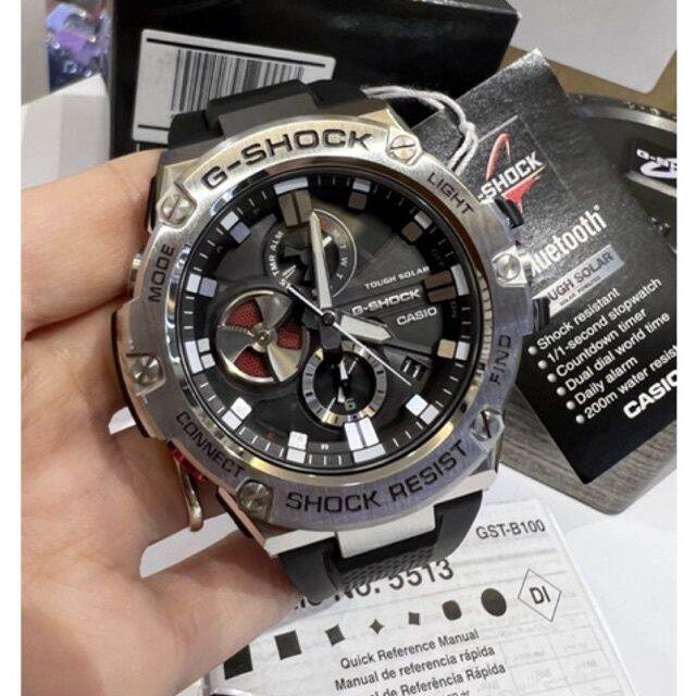 [CASIO G-SHOCK] G STEEL TOUGH SOLAR AND SMARTPHONE LINK SERIES WATCH GST-B100-1A / GST-B100 | Lazada