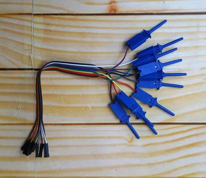 TEST CLIP HOOK CABLE ANALYZER JUMPER DUPONT 10 LINE FEMALE ARDUINO ...