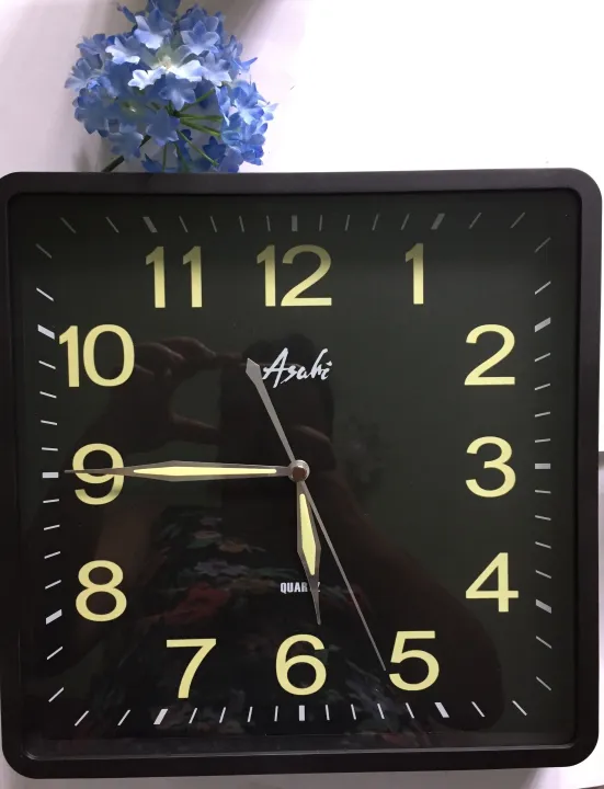 Wall Clock Square Size 100% Original Asahi | Lazada PH