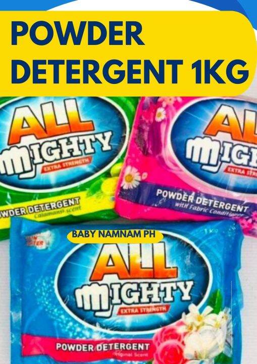 ALL MIGHTY Laundry Powder 1KG Pink Fabcon Calamansi Original Extra ...