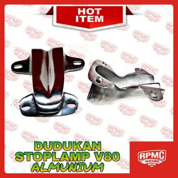 PANGKON STOPLAMP CB V80 ALMUNIUM DUDUKAN LAMPU BELAKANG CB KING BRAKET ...
