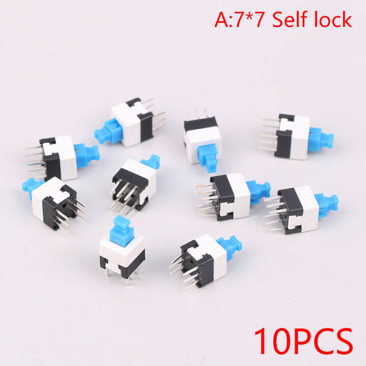 Sissi 10PCS Self Locking /UNlock Push Tactile Power Micro Switch 6 Pin ...