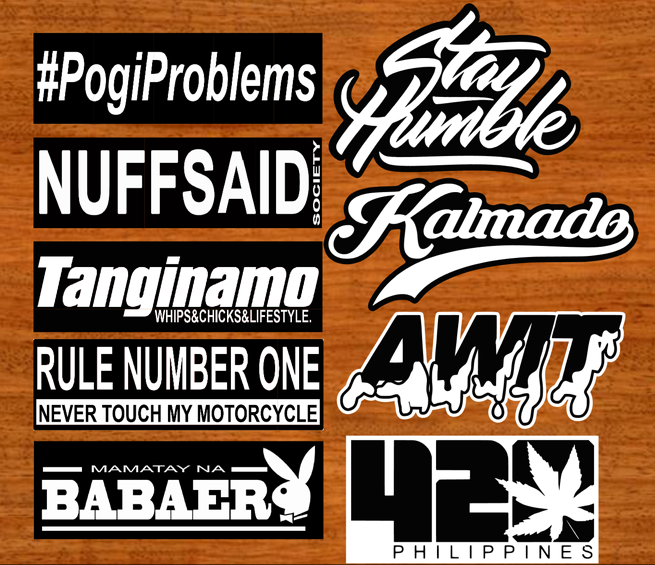 vinyl sticker black and white waterproof sticker laminated high quality ...