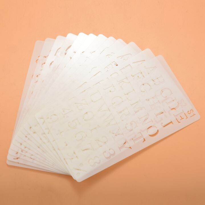 12 Pcs Alphabet Stencils Reusable Letter Painting Stencils Plastic DIY ...
