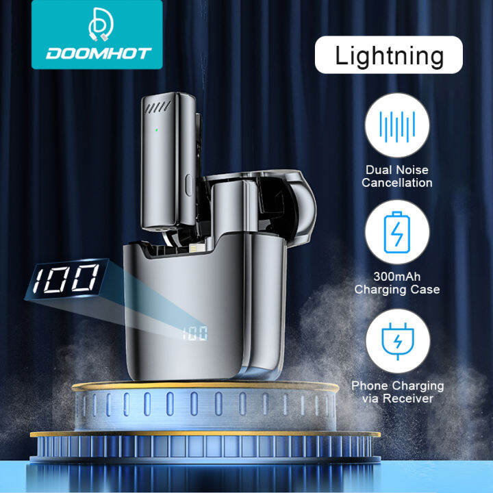 DoomHot Mini Microphone Professional Lapel Lavalier Wireless Microphone ...