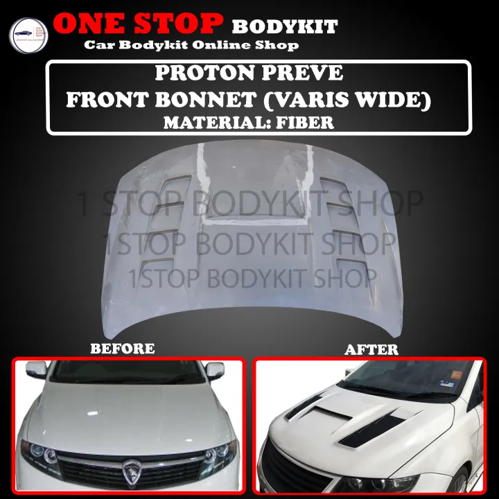 PROTON PREVE BONNET (VARIS WIDE) FIBER (FIBER GLASS)SKIRT LIP BODYKIT ...