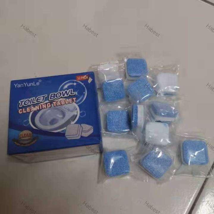 [12pcs] Toilet Bowl Cleaner Instant Effervescent Tablet Automatic ...