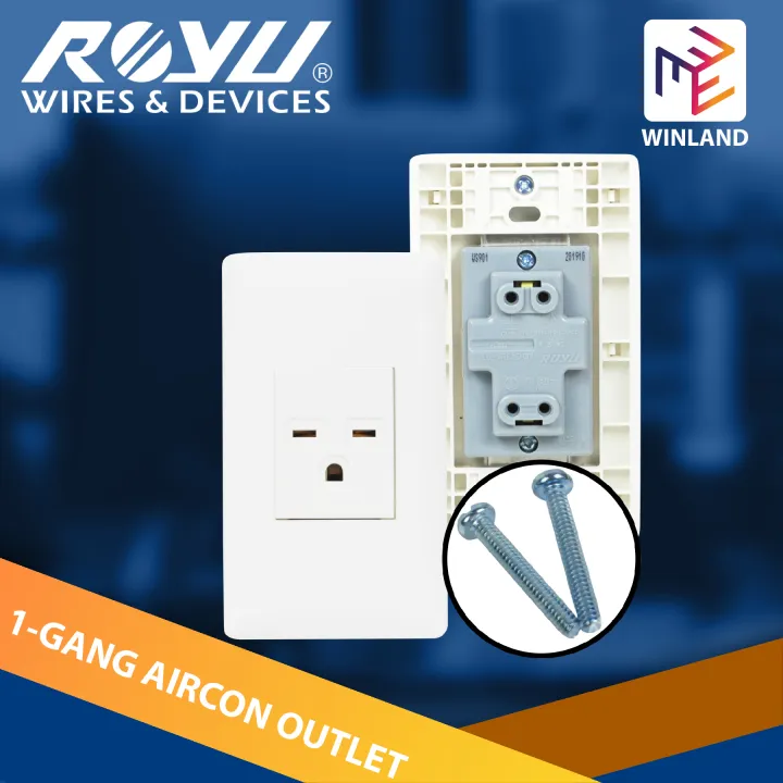 Royu Original Super Wide Series 1-Gang Aircon Outlet Electrical Wiring ...
