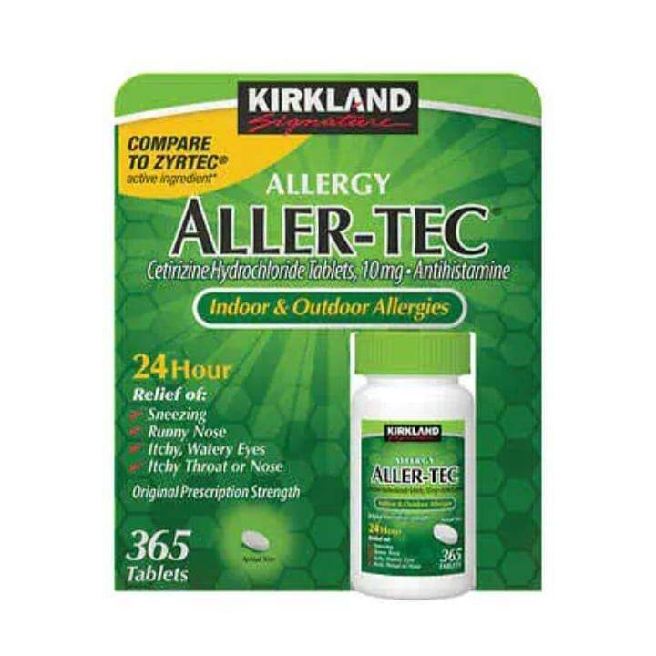 Well Wise | Kirkland Signature Aller-Tec, 365 Tablets Indoor & Outdoor ...