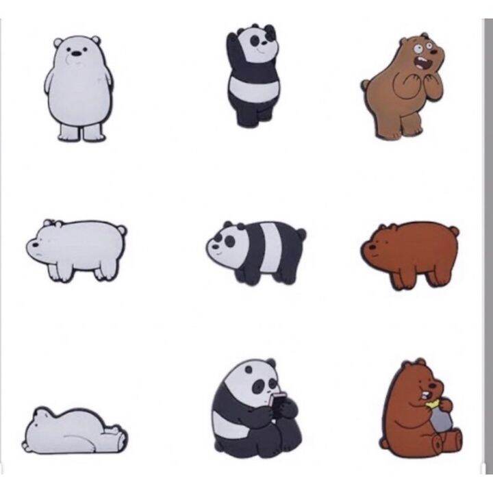 We Bear Bare Panda Croc Shoe Charms Pins Jibbitz for Crocs | Lazada PH