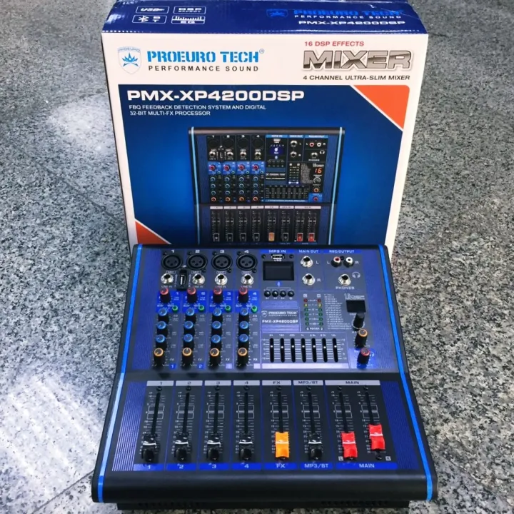 เพาเวอร์ มิกเซอร์ PROEURO TECH รุ่น PMX XP4200DSP POWER MIXER 340 วัตต์ ...