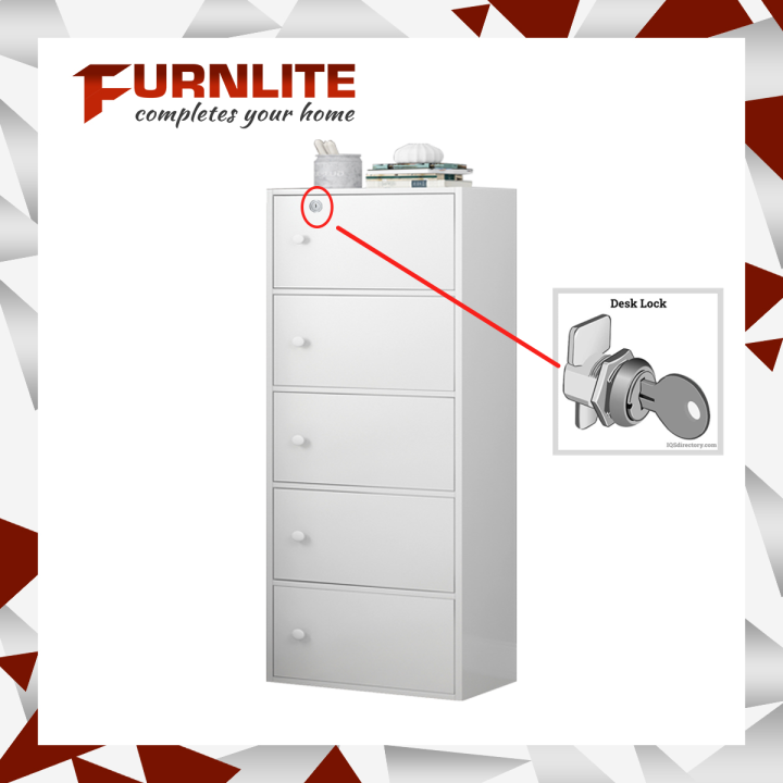 Furnlite 5 Tier Cabinet First Layer with Lock SP101 | Lazada PH