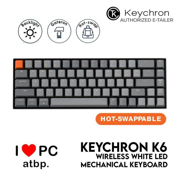 Keychron K6 Wireless Mechanical Keyboard (65 Layout, WiredBluetooth ...