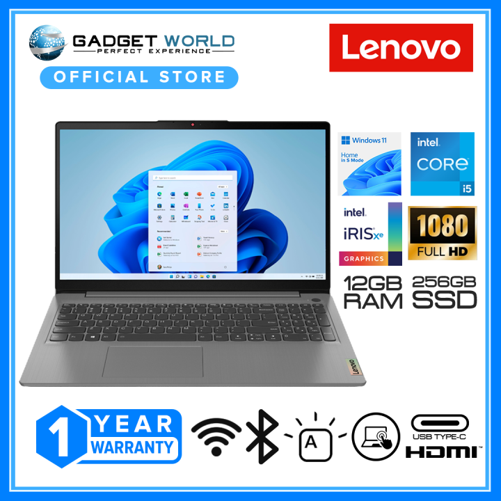 Lenovo IdeaPad 3 15.6" FHD Touch Screen Laptop Intel Core i5-1135G7 ...