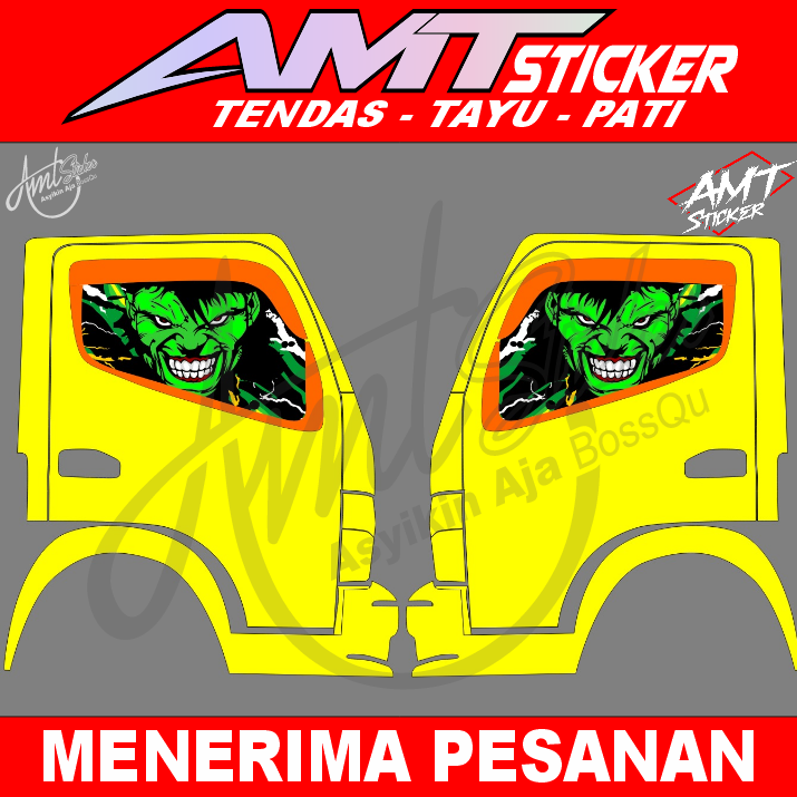 Stiker One way - Sticker Kaca Samping Hulk Truk Canter - Bisa Request ...
