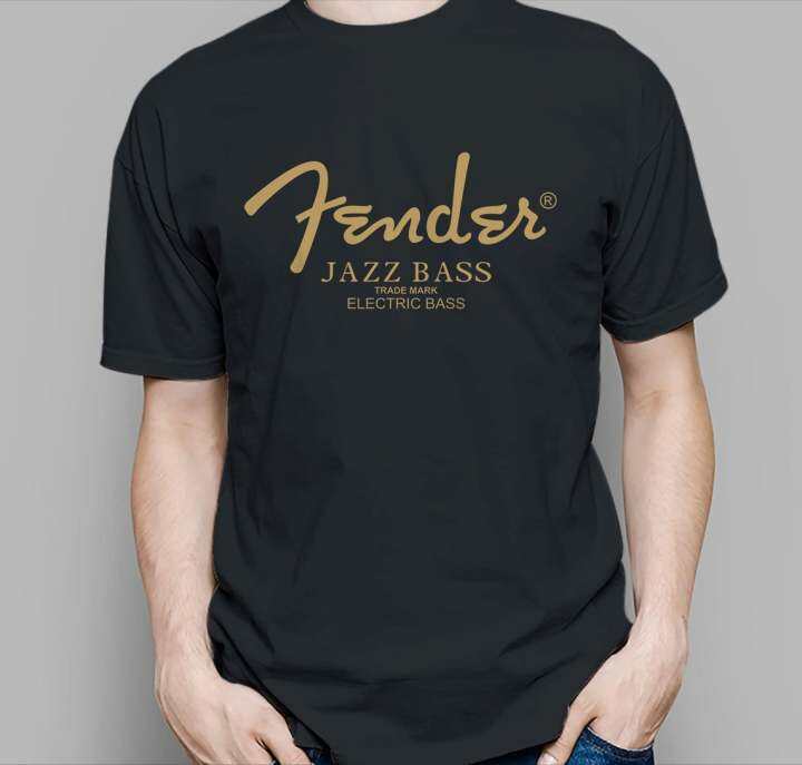 Men T-shirt Anime Fender Jazz Bass T Shirt Vintage Harajuku Manga Tees ...