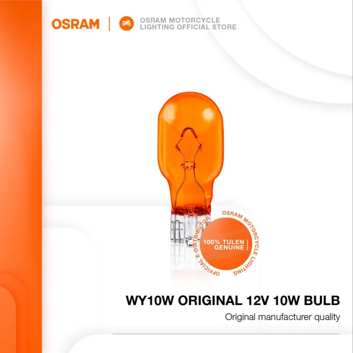 OSRAM ORIGINAL WY10W W10W (T10) 12V 10W Bulb Amber Signal Colour | Lazada