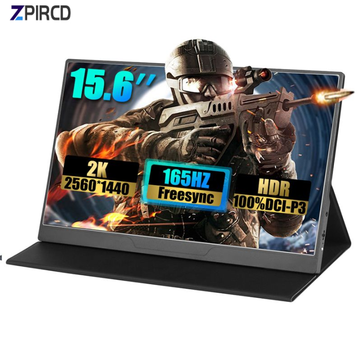 15.6 Inch 165Hz Portable Monitor 2K 2560*1440 IPS HDR Freesync Dual ...
