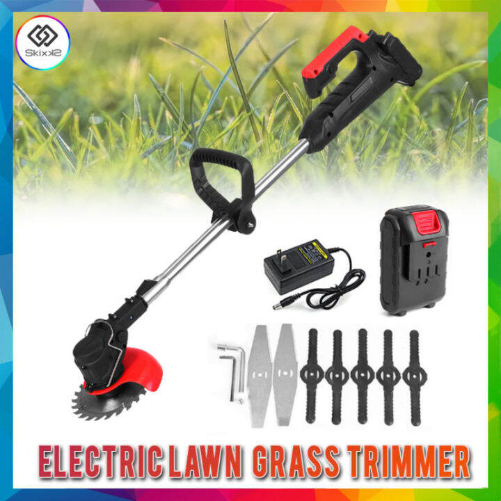 Cordless Electric Grass Cutter Trimmer Lawn Mower Rechargeable ...
