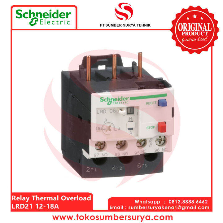 Relay Thermal Overload 12A - 18A Saklar Listrik ON OFF LRD21 SNI Asli ...