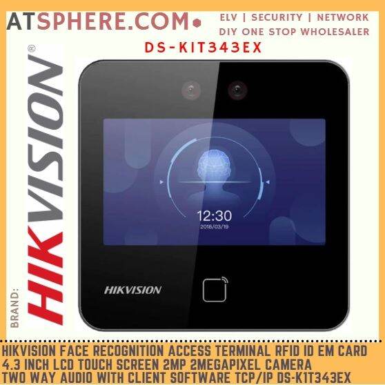 Hikvision Face Recognition Door Access RFID ID EM Card Touch Screen 2MP ...