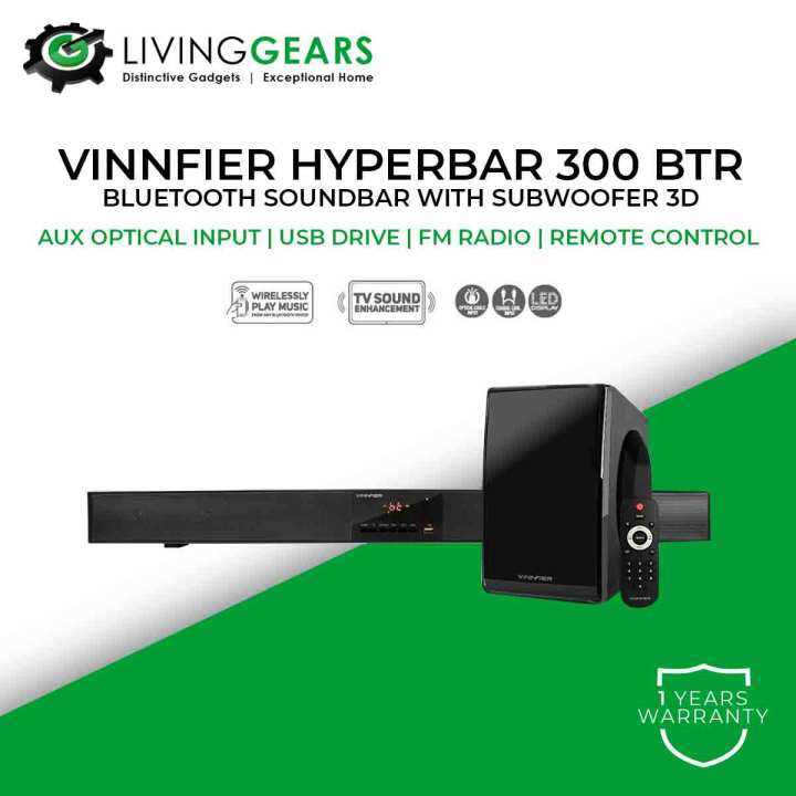 Vinnfier HyperBar 300 BTR 2023 Version Bluetooth SoundBar With ...