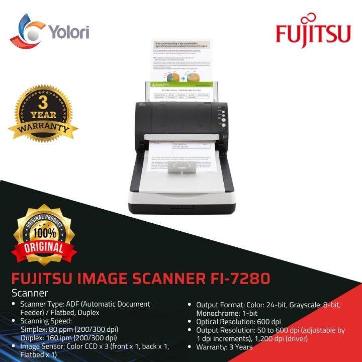 Fujitsu Image Scanner fi-7280 | Lazada Indonesia