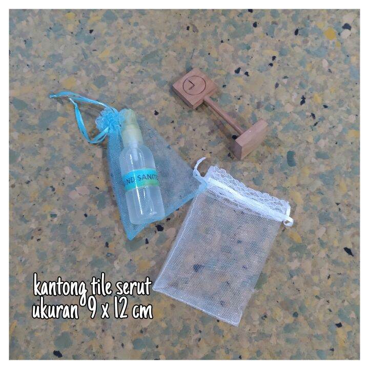 Isi 50 Kantong Tile Ukuran 9 x12 - Sarung Tile Serut Kemasan Souvenir ...