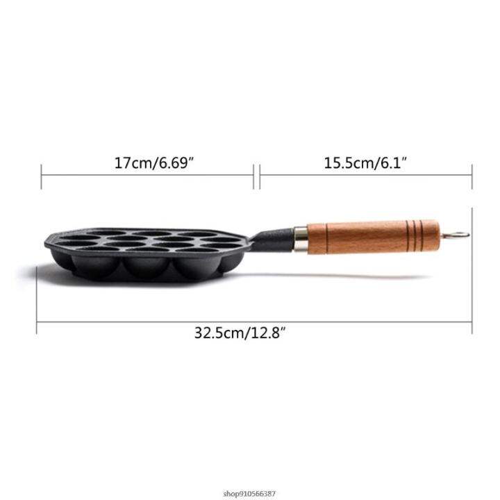 Takoyaki Pan Cast Iron Takoyaki Maker Griddle Japanese Octopus Meat ...