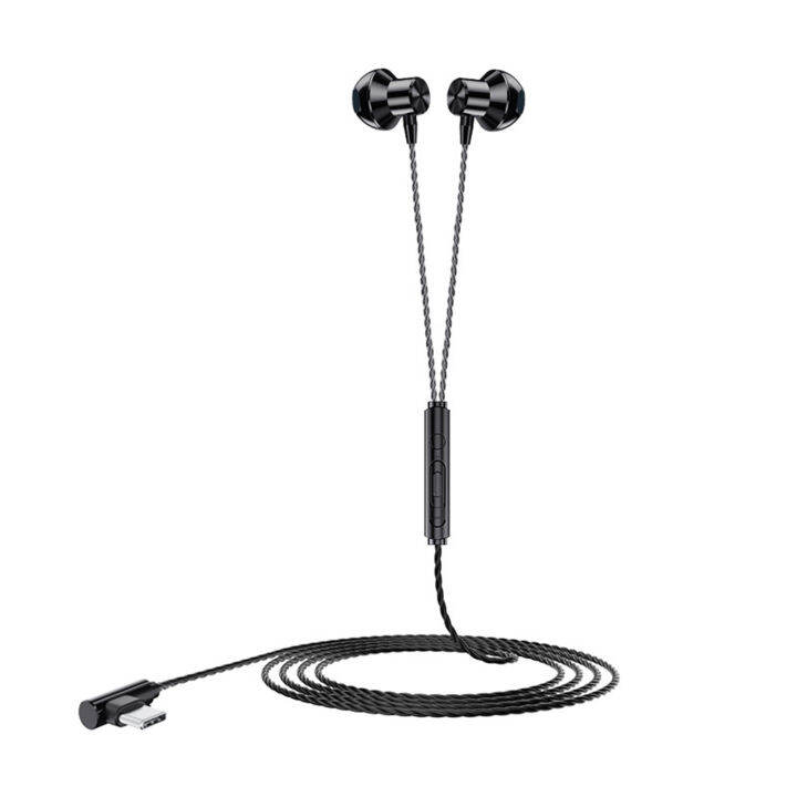 In-ear Wired Control Stereo Type-C Earphone Earbuds Sport Headset with ...