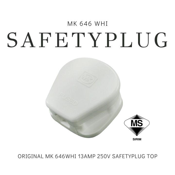 Original Premium Quality MK 646 White Color Safetyplug 13AMP 250V Plug ...