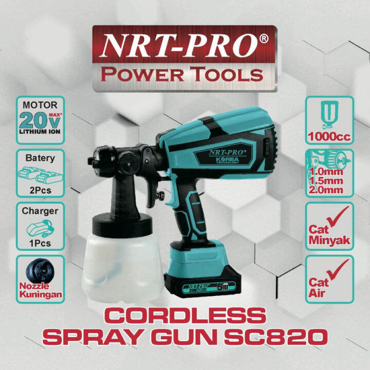 NRT-PRO SPRAY GUN CORDLESS Baterai 20Volt Type SE820DC | Lazada Indonesia