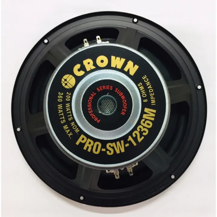 Crown PRO-SW-1236M 12 inch 350 watts Subwoofer Speaker | Lazada PH