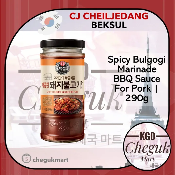 CJ Beksul Pork Bulgogi Hot Spicy Marinade Korean BBQ Sauce Samgyupsal 290g | Lazada PH
