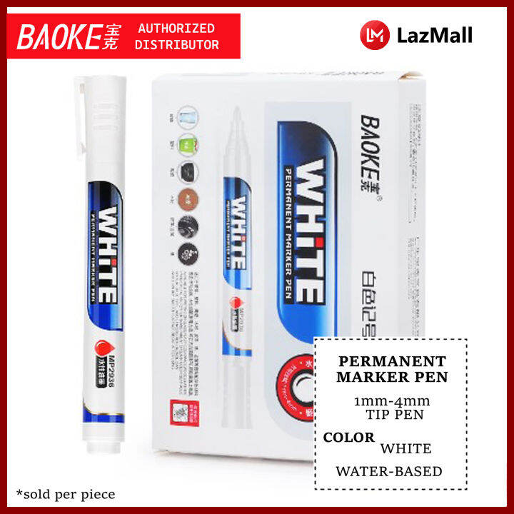 White Permanent Marker Pen Water-Based White Ink | Lazada PH