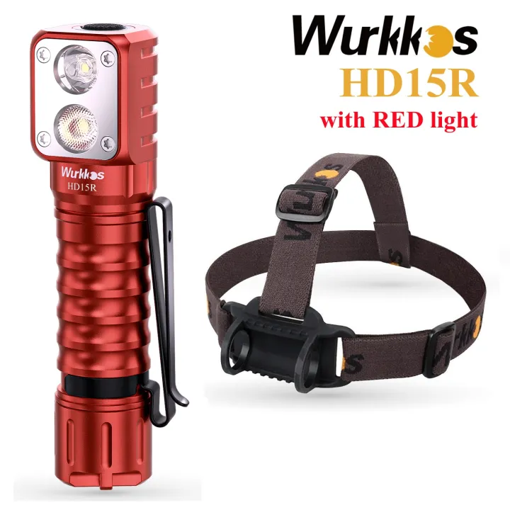 New Wurkkos HD15R Headlamp 2000lm Powerful Head Light Dual LH351D SST20 USB C 18650 Rechargeable ...