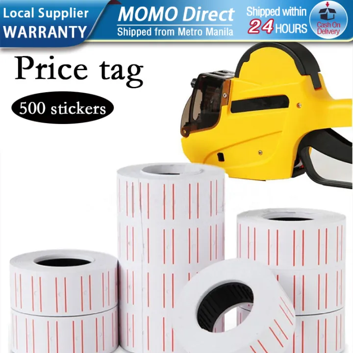 10pcs/set Label Price Tag Rolls for Pricing Gun MX5500 Red and White Lined Pricing Tags | Lazada PH