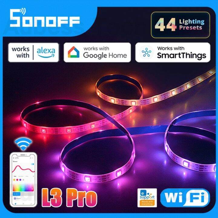 SONOFF L3 Pro WiFi RGBIC Smart LED Strip Lights eWeLink Smart Home Decoration Flexible Lamp Tape ...