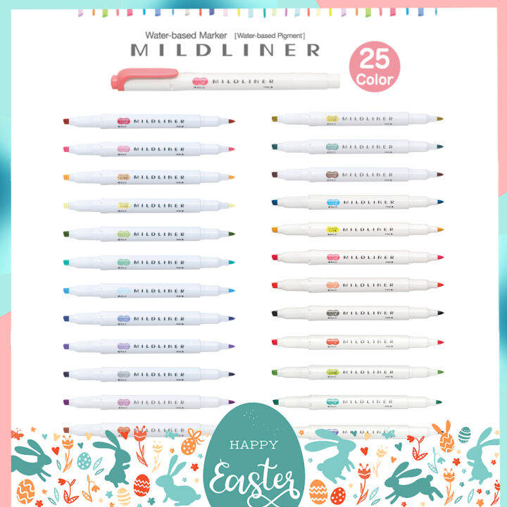 ปากกาเน้นข้อความ Mildliner แบบแยกแท่ง และชุดเซ็ต 5 สี | Lazada.co.th