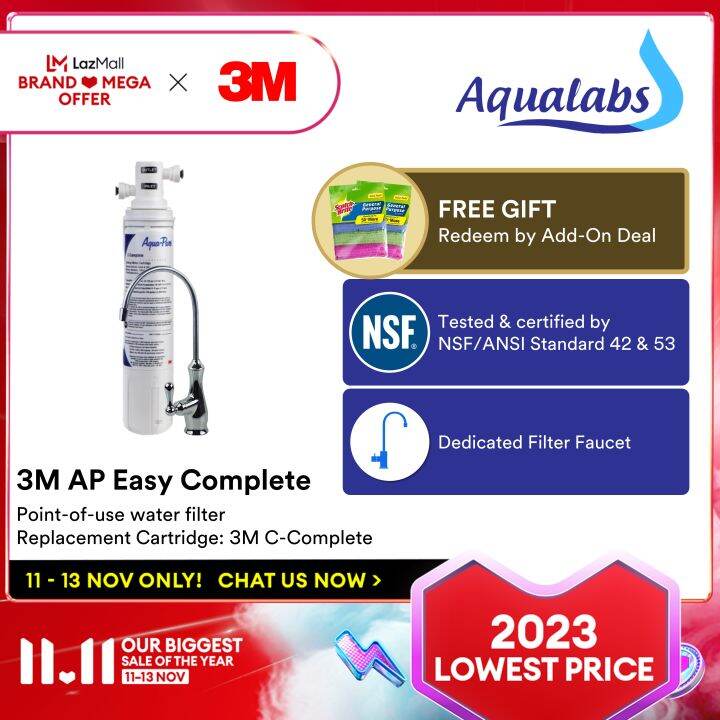 3M Under Sink Drinking Water Filter AP Easy Complete / Point Of Use Water Filtration System ...