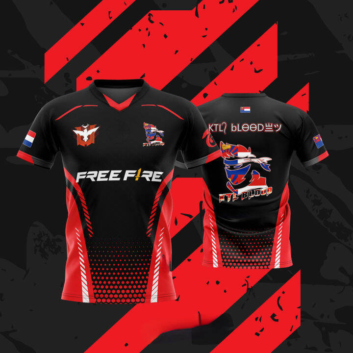 Jersey Gaming Free Fire / Baju Guild Free Fire Murah TKL Shirt Free ...